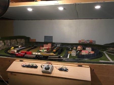 Detailed 4×8 HO Model Train Layout